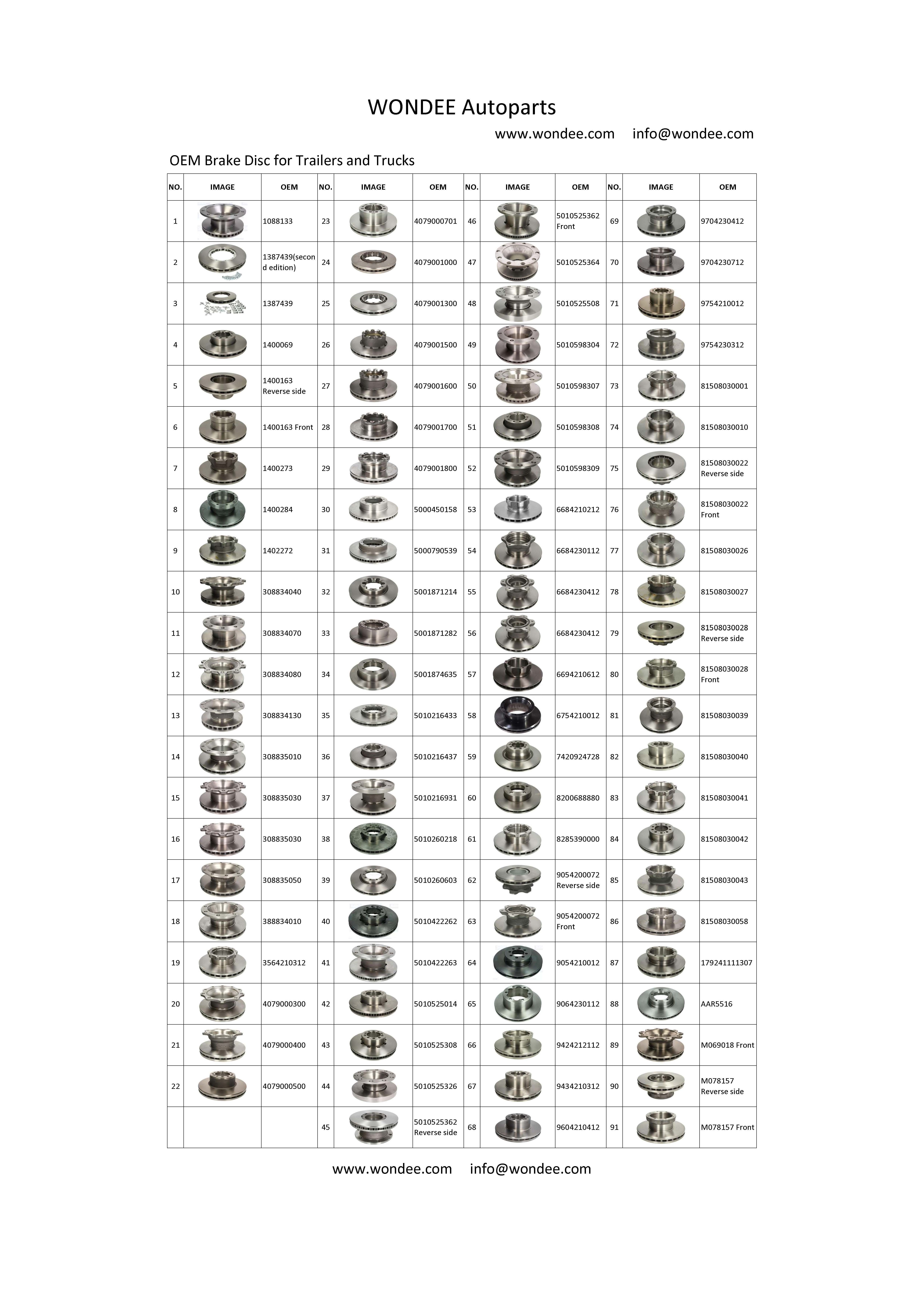 Heavy Duty OEM Brake Discs for Semi Trailer and Truck Parts - Buy Brake ...