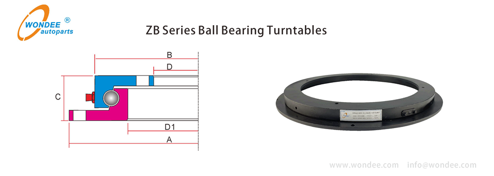 Diameter 300 ~ 1100 ~ 1300 mm Ball Bearing Turntables and Slewing Rings ...