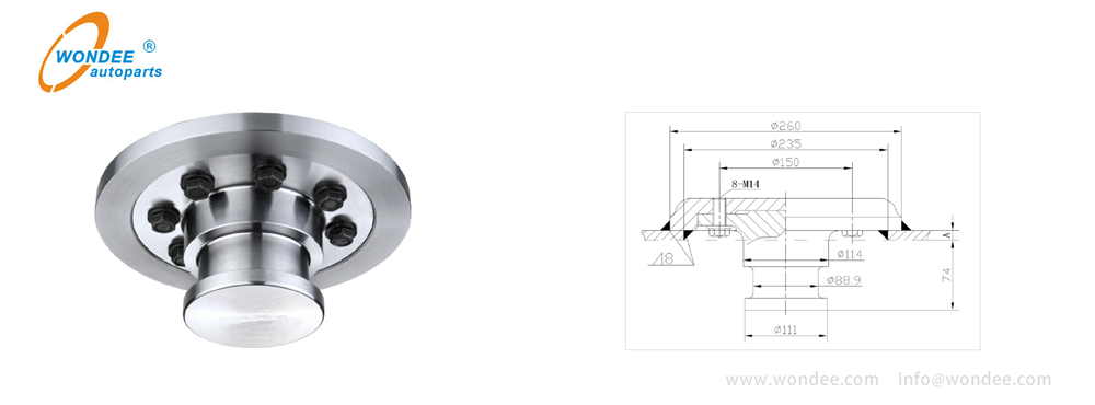 2/3.5 Inch 50/90mm Bolt-in King Pin for Heavy Duty Semi Trailers ...