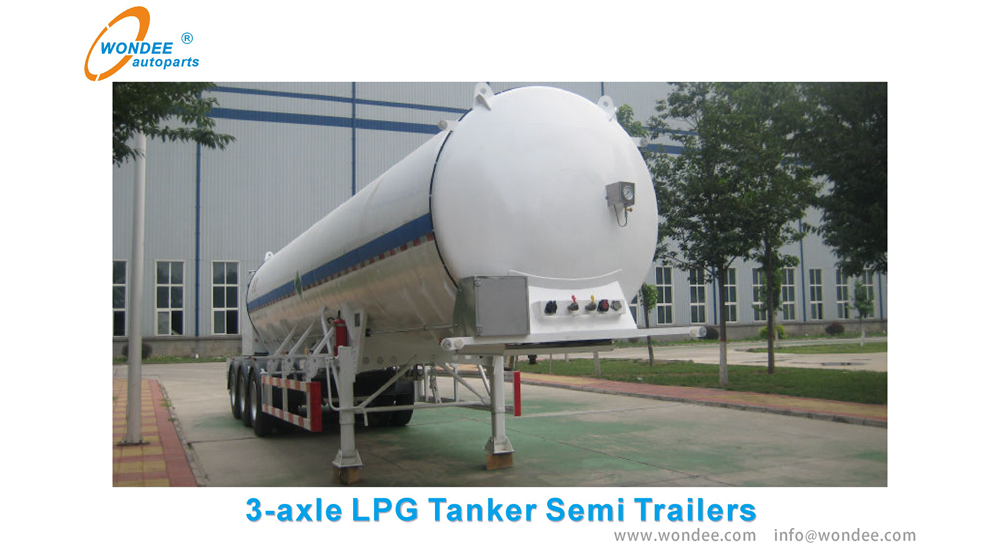 3-axle LPG Tanker Semi Trailers for Liquid Petroleum Gas Transportation ...