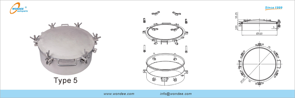 16 Inch 20 Inch Flanged Aluminum Alloy Steel Petroleum Manhole Cover ...