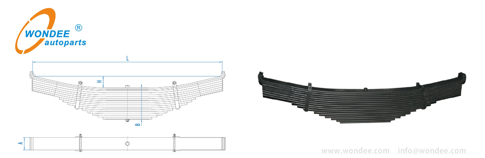 24T 28T 32T Bogie leaf springs for heavy duty semi trailers and trucks ...