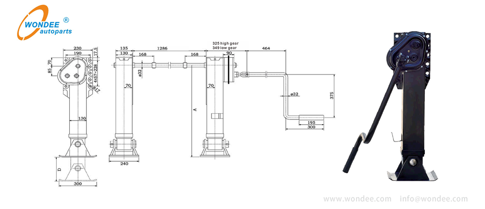 Components of Landing Gears Include Landing Feet, Crank Handles ...